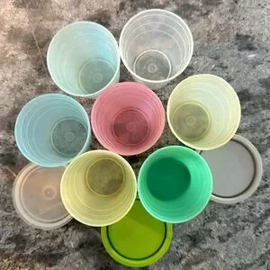 Tupperware | Kitchen | Vintage Pastel Tupperware Midgets Set Of 7 3 ...